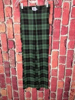 Planet Blue | Pants & Jumpsuits | Princess Polly Green Black Plaid Wide ...